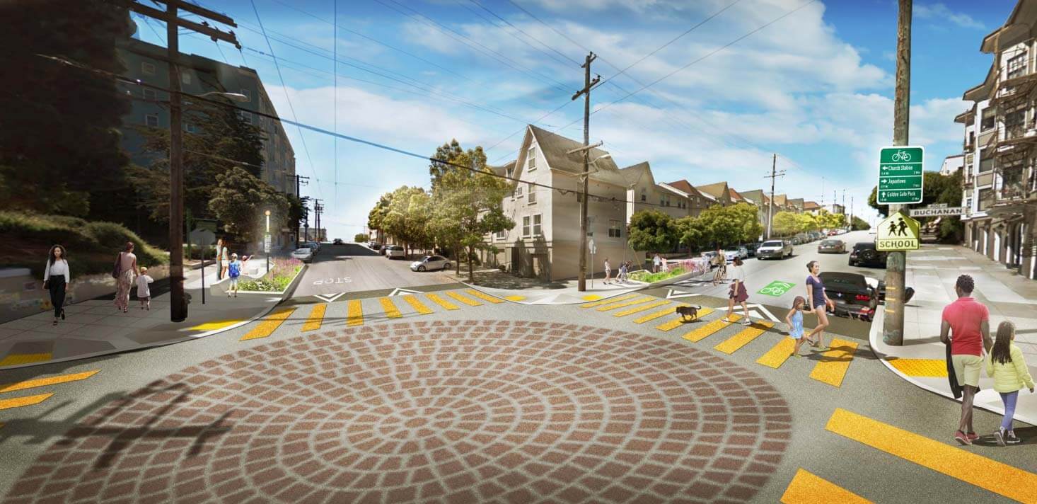 San Francisco’s first-ever raised intersection is coming to Page Street ...